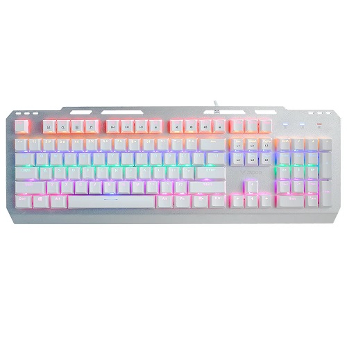Rapoo GK500 RGB Gaming Mechanical Keyboard with Blue Switches, Full Size Keyboard & Media ...