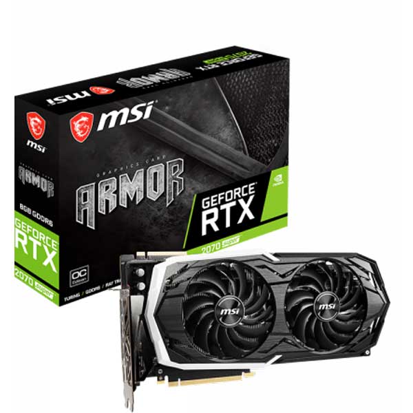 MSI GeForce RTX 2070 SUPER ARMOR OC 8GB GDDR6 256-bit Gaming Graphics ...