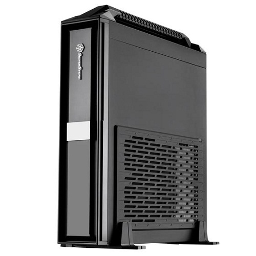 Silverstone Milo ML08 Super Slim Form Factor Mini ITX HTPC Case, Black ...