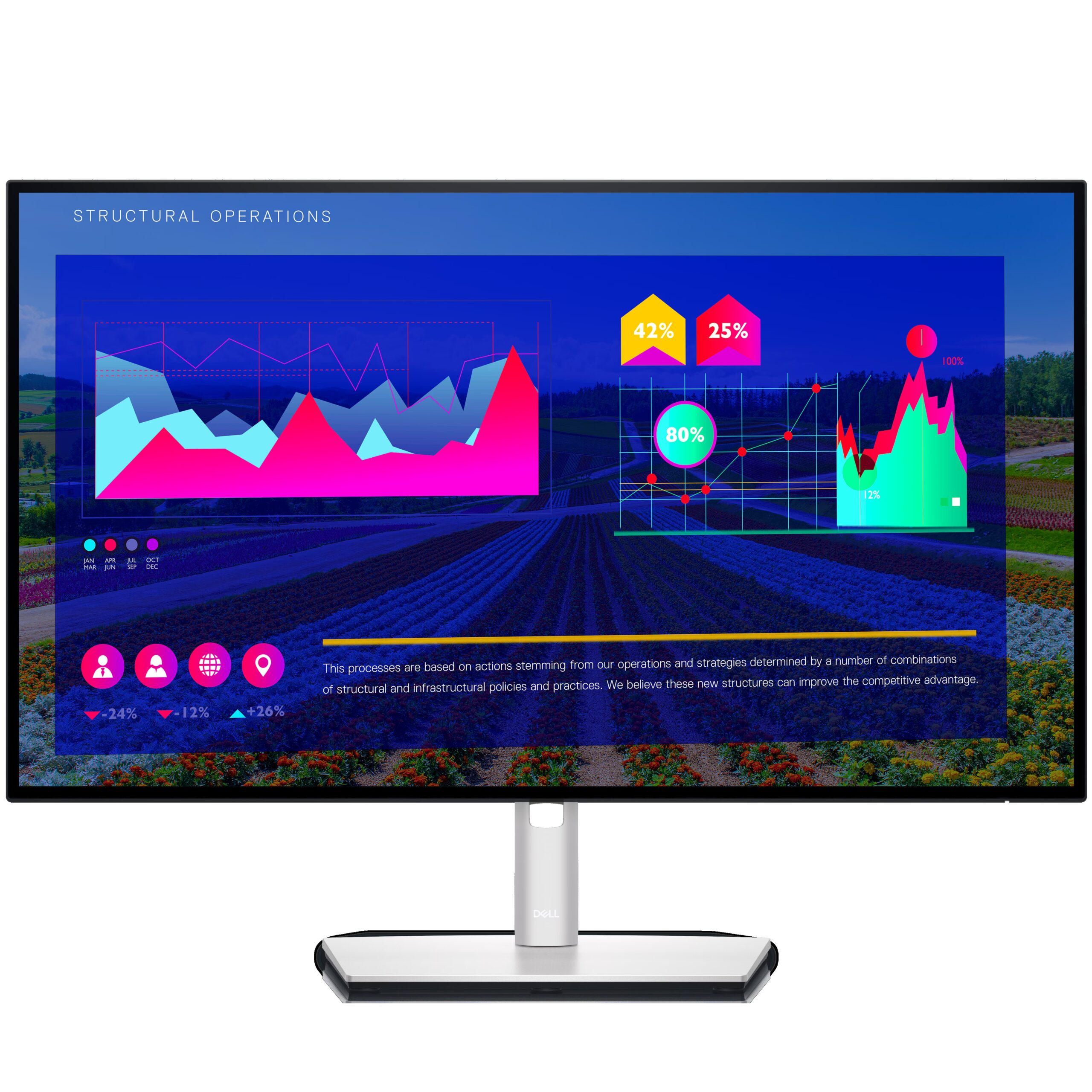 Dell UltraSharp U2722D 27-inch QHD IPS Flat Screen 60Hz 5ms Anti-glare ...