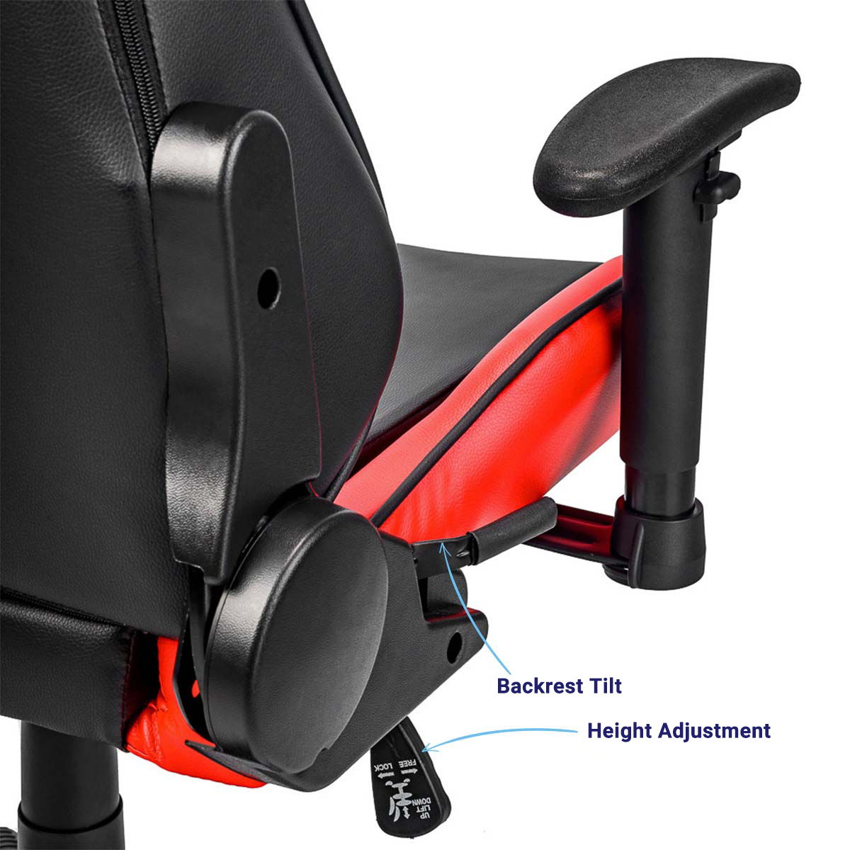 Ant Esports 9077 Ergonomic Multifunctional Back & Red Gaming Chair With ...