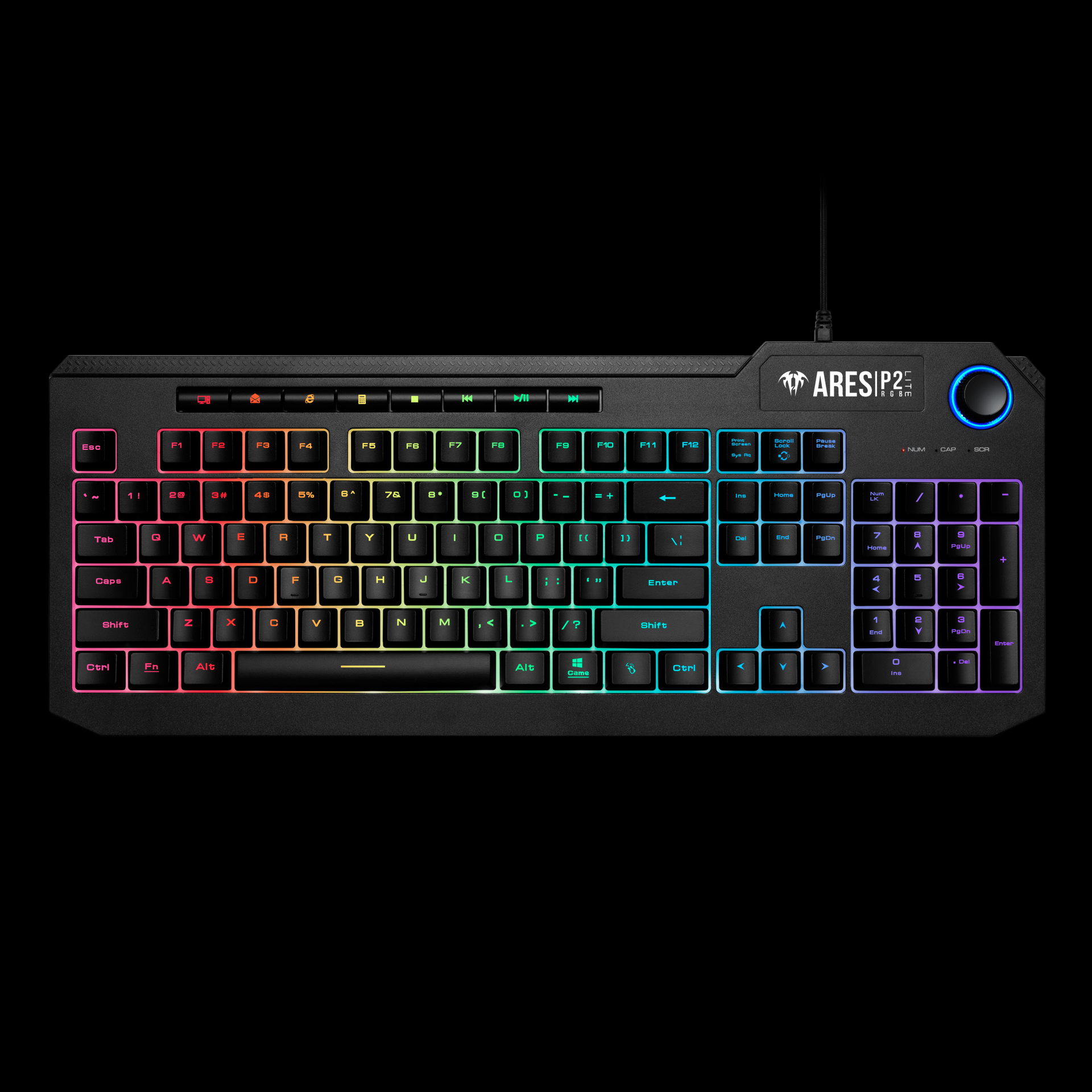 Gamdias ARES P2 LITE 2-IN-1 COMBO Wired USB RGB Gaming Keyboard And ...
