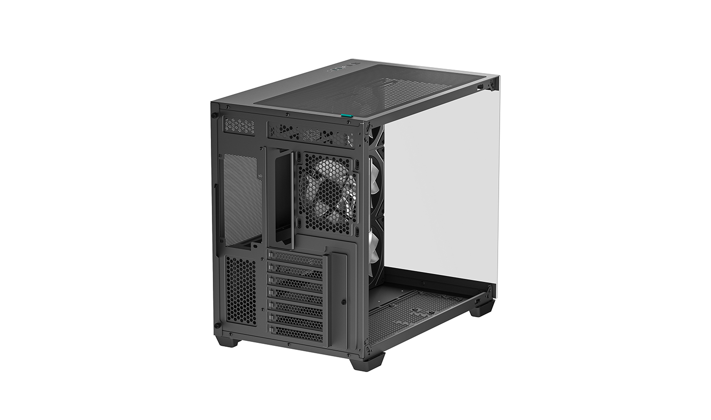Deepcool CG530 4F ATX Mid Tower Tempered Glass Side Panel Black PC Case ...