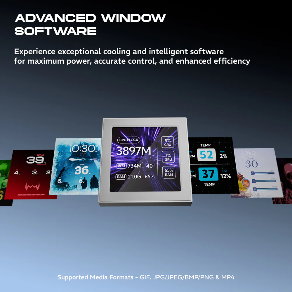 Dawg L240 AIO ARGB 240mm White AIO Cpu Liquid Cooler With 3.4” IPS ...