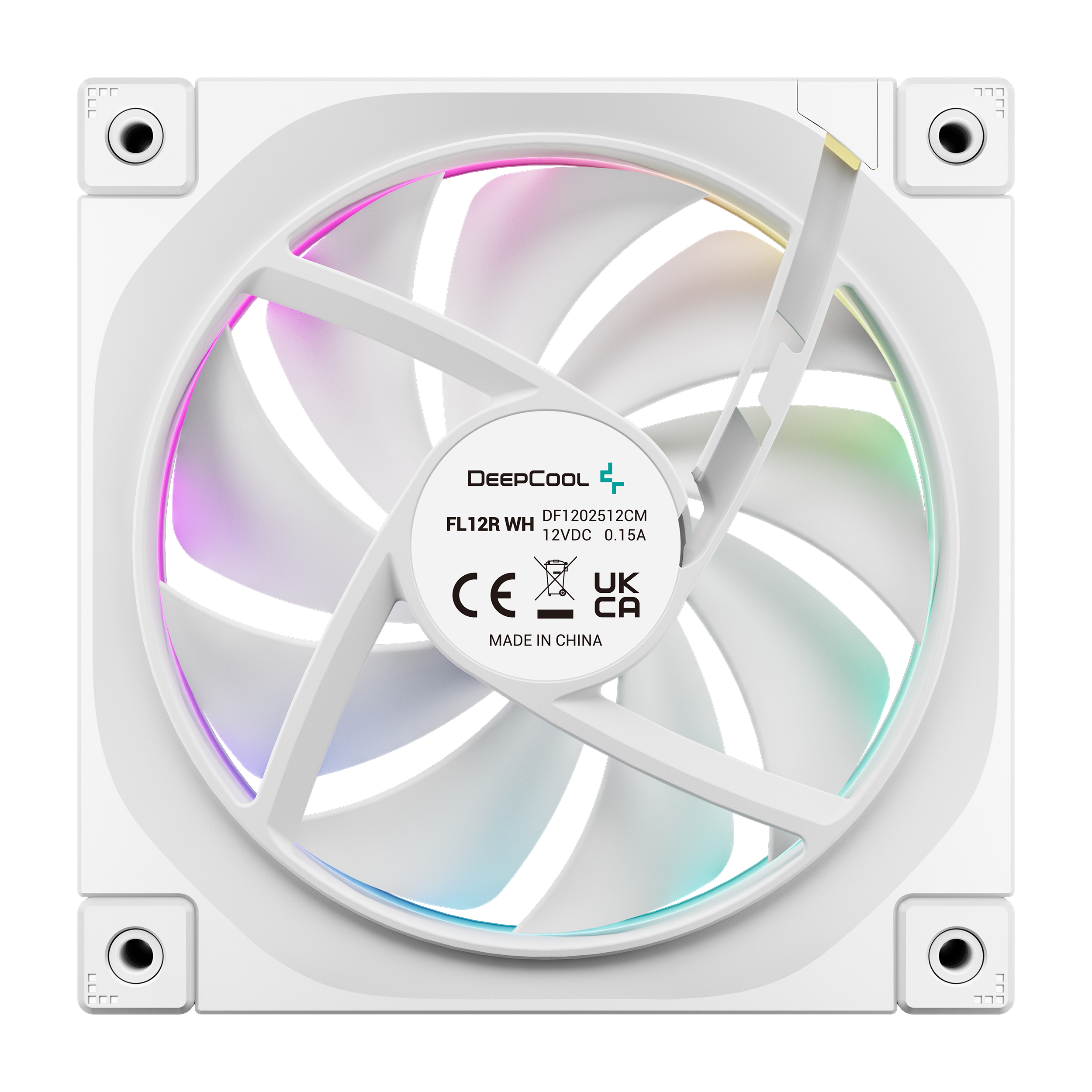 DeepCool FL12R WH 3 IN 1 ARGB 120mm Triple Pack Reversed Blade White PC ...