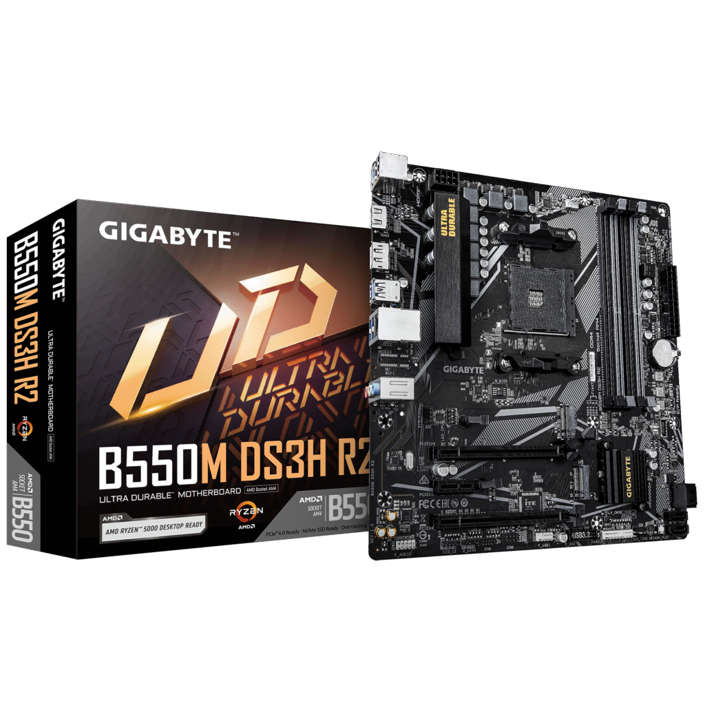 Gigabyte B550M DS3H R2 Micro ATX Motherboard ( AMD Socket AM4, Support ...