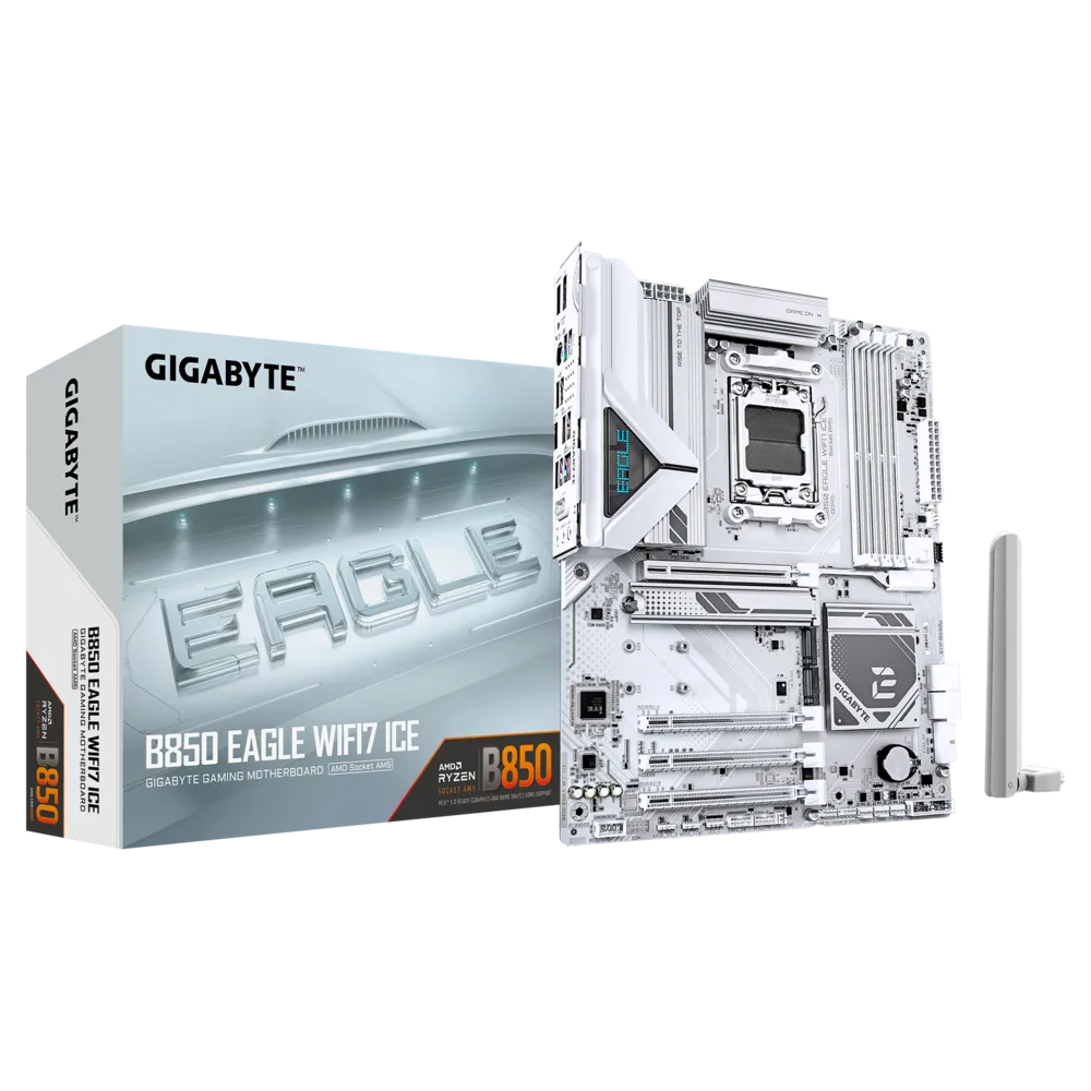 Gigabyte B850 EAGLE WIFI7 ICE ATX Motherboard ( AMD Socket AM5, Support ...