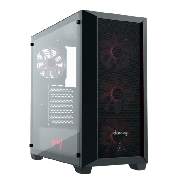 Dawg X 540 Black EATX Full Tower Tempered Glass Side Panel Cabinet With ...